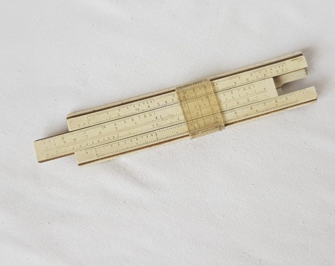 Vintage Pocket Slide Rule Gamma-budapest 1252. Wooden Base. Engineering ...