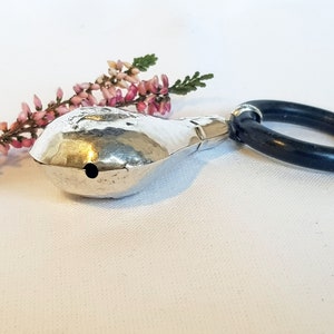 Vintage Baby Rattle. Antique Metal Rattle. Silver Rattle With Rooster ...