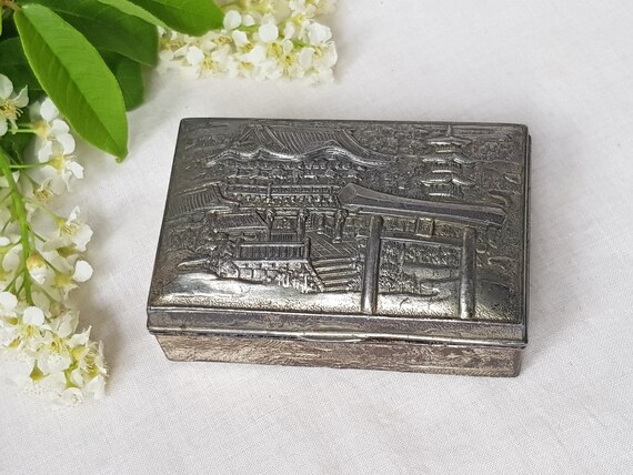 Vintage Trinkets Box in Japanese Style. Antique Jewelry Box. - Etsy