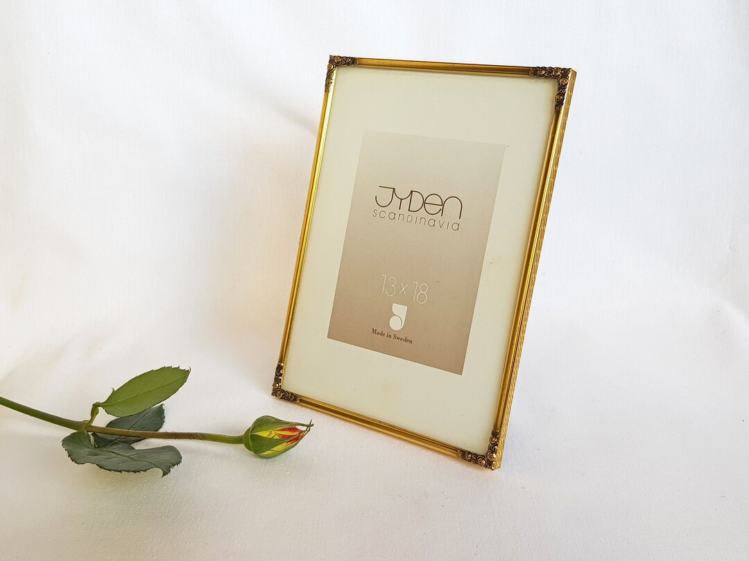Antique Frame for Pictures. Swedish Brass Frame. Vintage Photo Frame ...