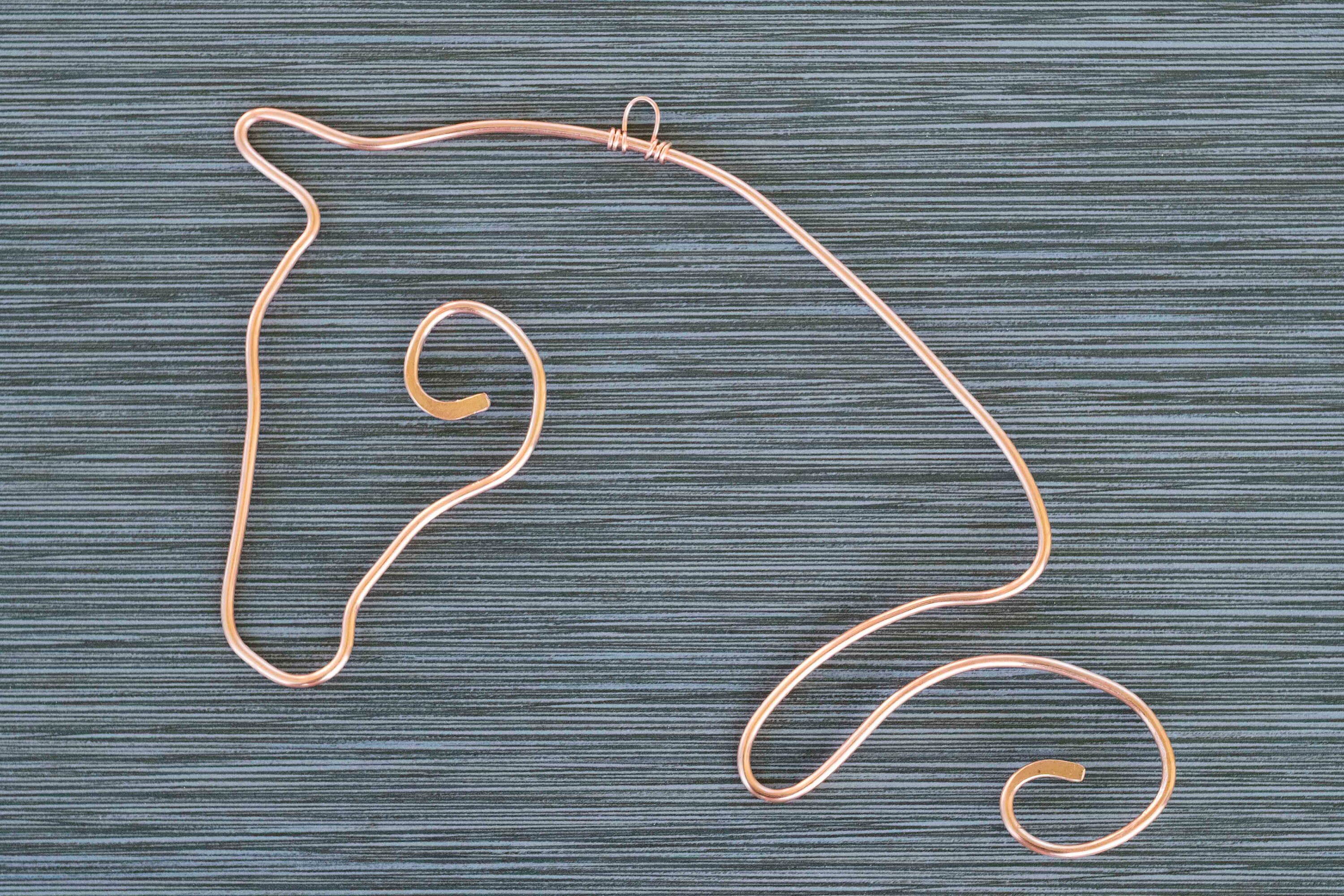 Horse Head Wall Ornament Copper Wire Equestrian Wall Art | Etsy