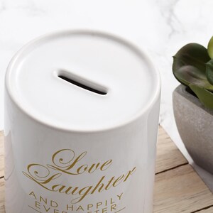 Love & Laughter Wedding Fund Money Box | Personalised Money Box ...