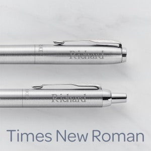 Personalised Parker Jotter Ballpoint & Fountain Pen Gift Set Stainless Steel With Chrome Trim ...