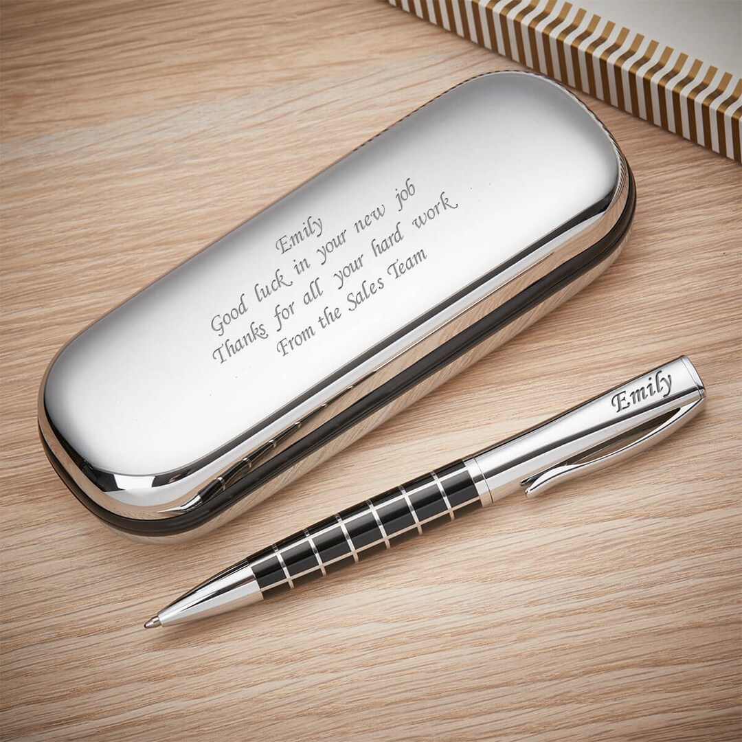 Check Ball Pen & Case Engraved Gift Set Dispatched Next Working Day ...