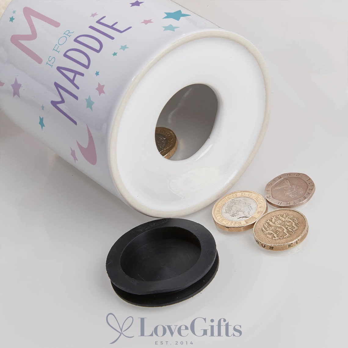 Pastel Moon & Stars Money Box Personalised Money Box | Etsy UK