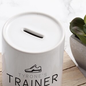 Trainer Fund Money Box | Personalised Money Box | Dispatched Next ...