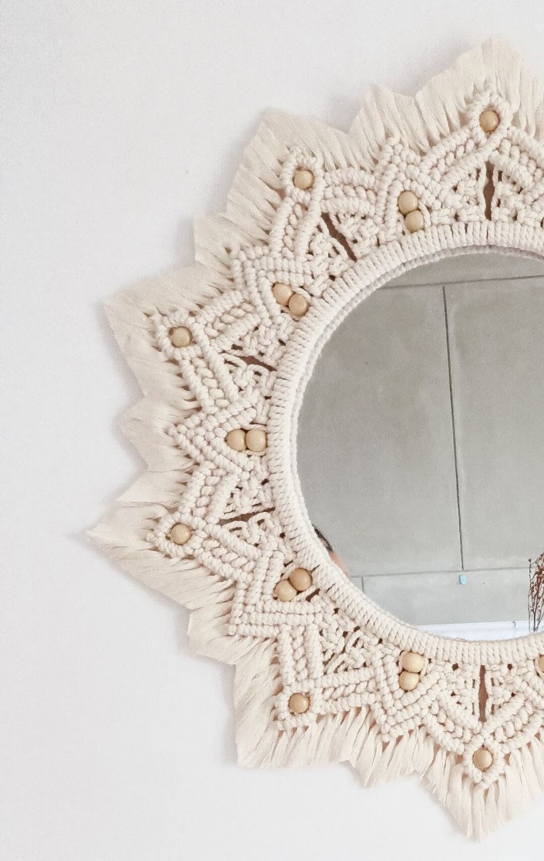 PDF Pattern DIY Tutorial Macrame Mandala Tutorial Mirror Wreath Macramé Round Mirror Crochet - Etsy