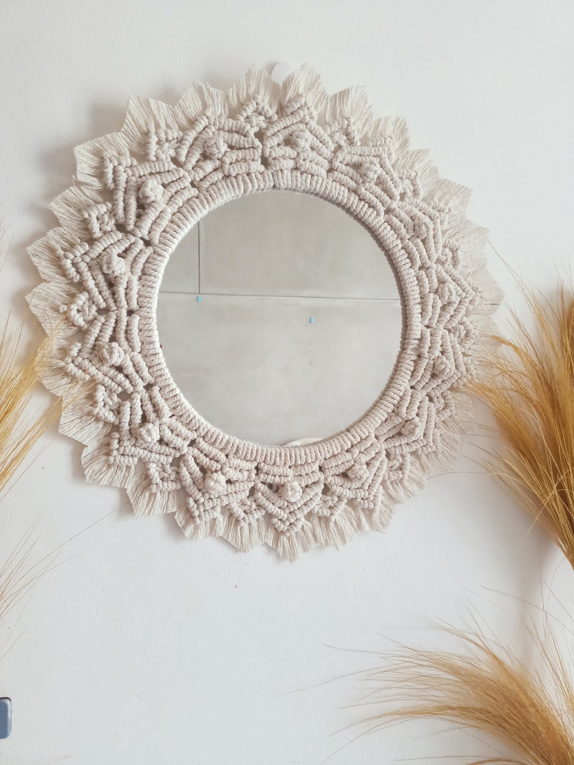 DIY Macrame PDF Pattern Mandala Mirror Round Classic Design Crochet ...