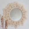 Macrame Round Mirror, Mandala Macrame Diy Pattern, Macrame Wreath Autumn Style Crochet Mirror ...