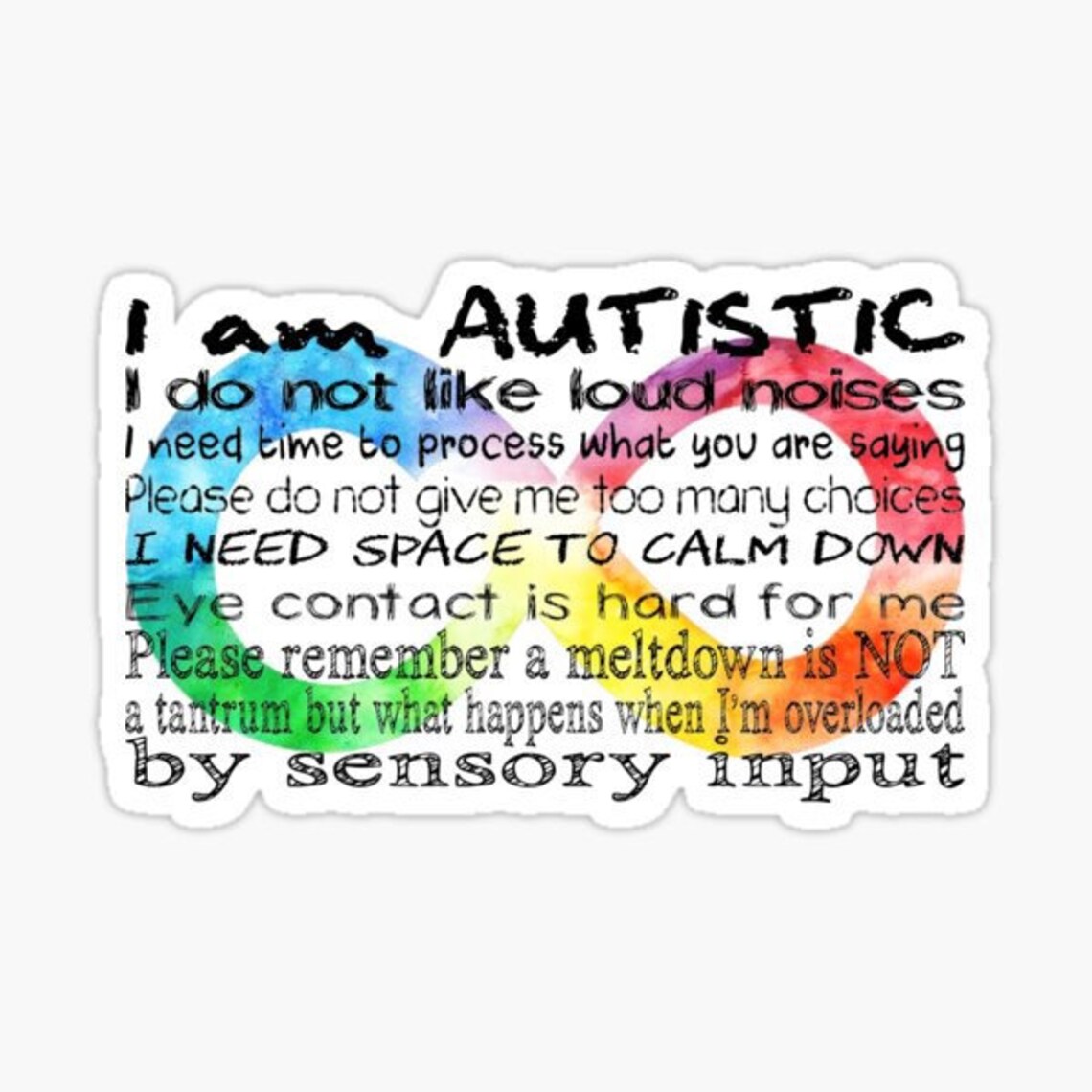I Am Autistic Sticker for Vsco / Laptop / Waterbottle / Yeti / | Etsy