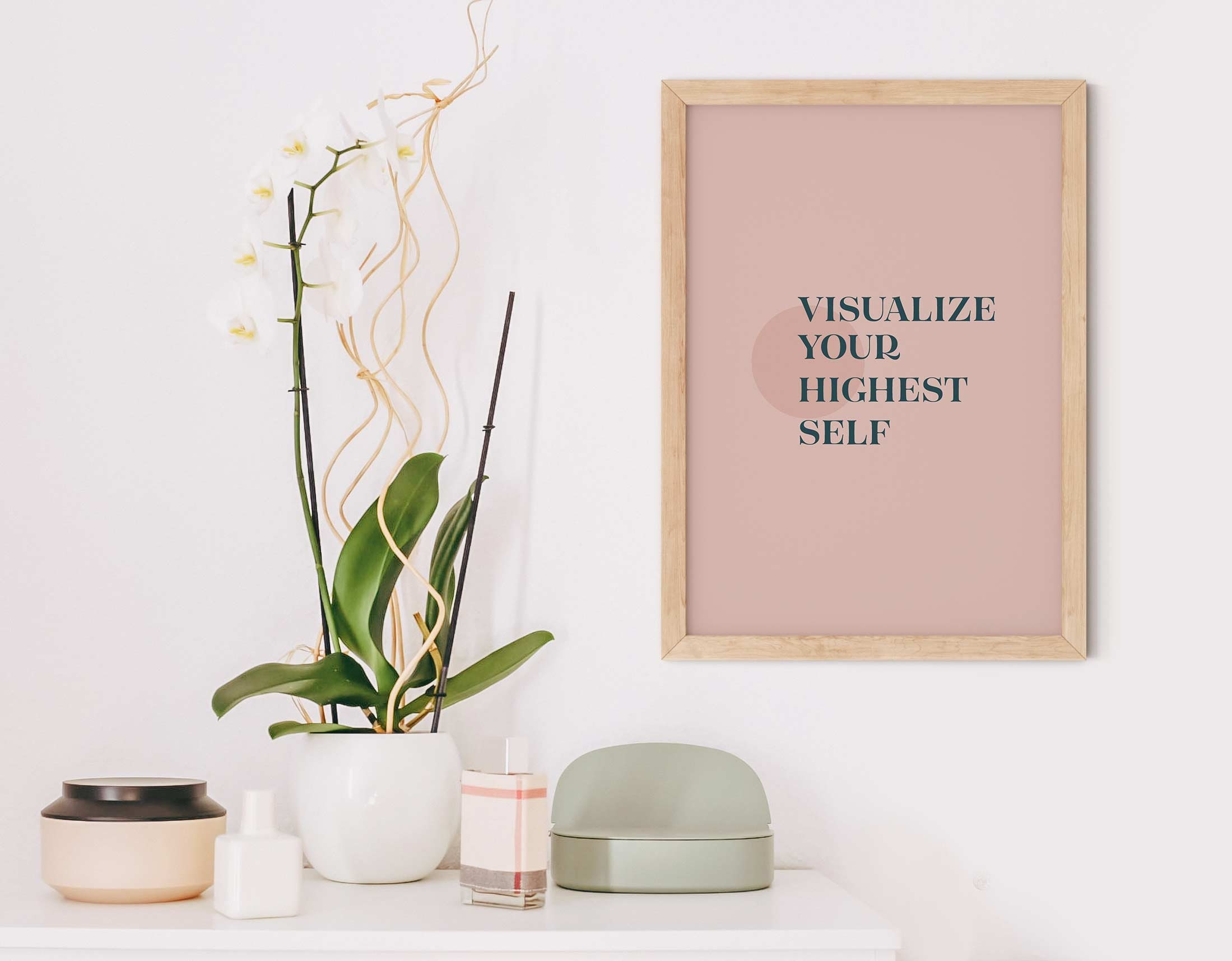 Printable Wall Art Visualize Your Highest Self Wall Quote - Etsy