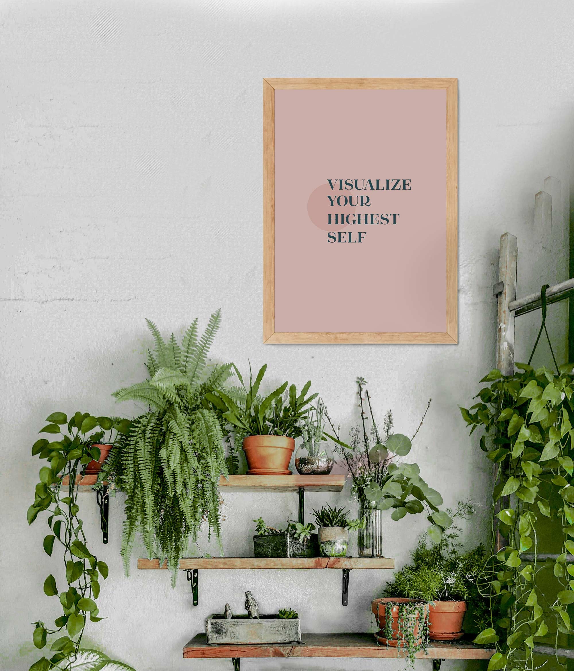 Printable Wall Art Visualize Your Highest Self Wall Quote - Etsy
