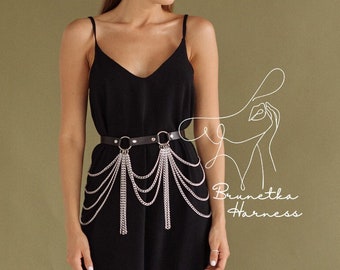 Leather Body Chain | Etsy