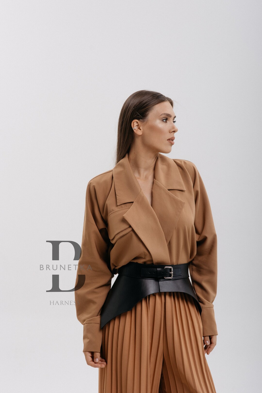 Leather Peplum Belt, Wide Leather Belt Women, Waist Cincher Belt, Wide ...
