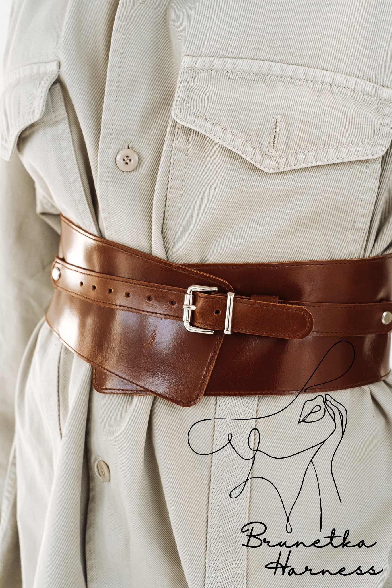 Wide Leather Belt Womenwide Leather Belt Brownwaist Leather | Etsy