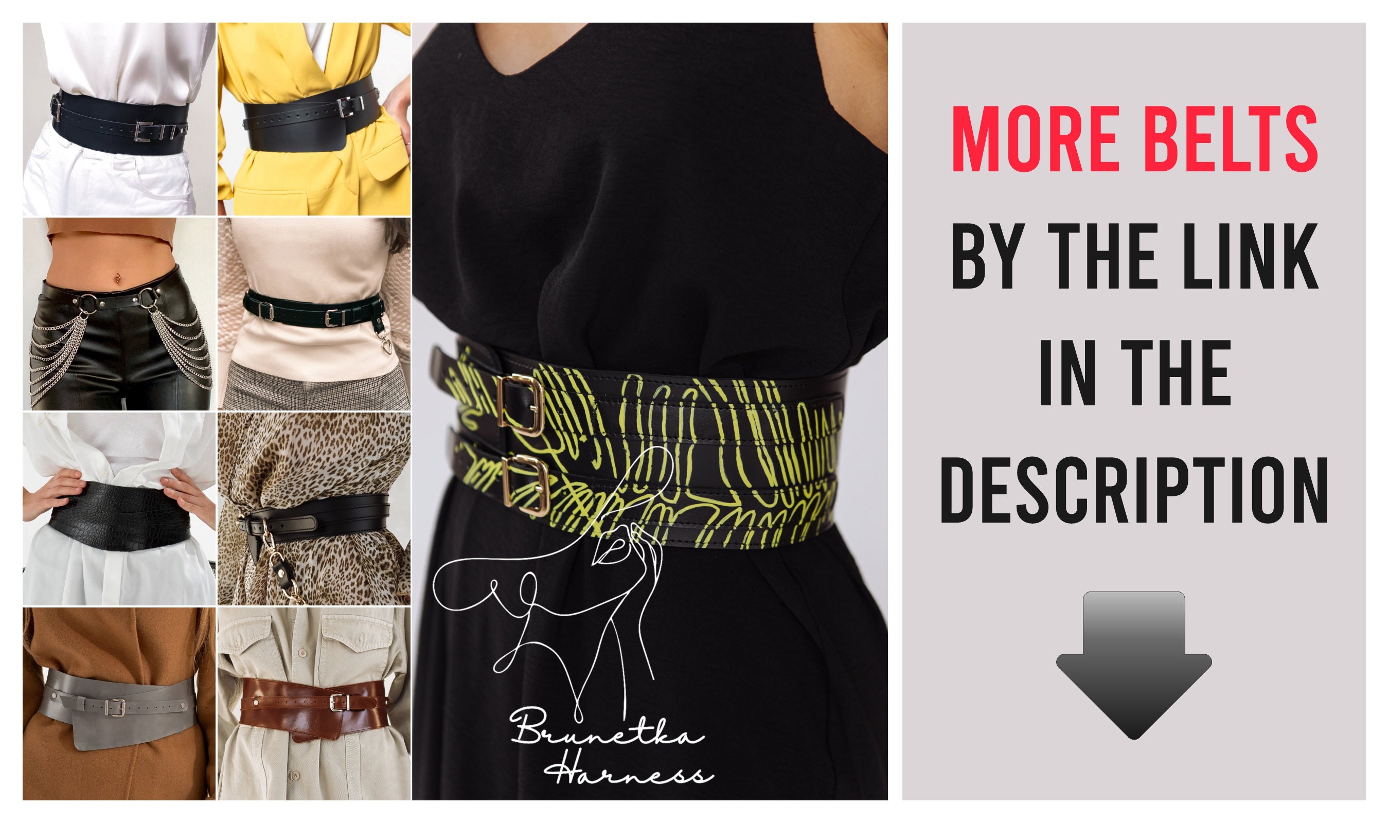 Womens Wrap Ring Belt,fashion Belt,black Leather Belt Without Buckle ...