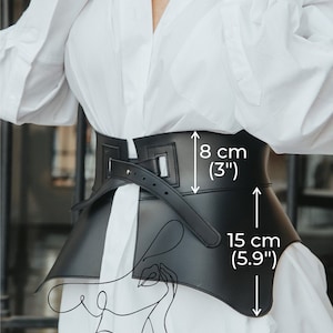 Basque Leather Belt,leather Peplum Skirt,leather Basque,peplum Belt ...