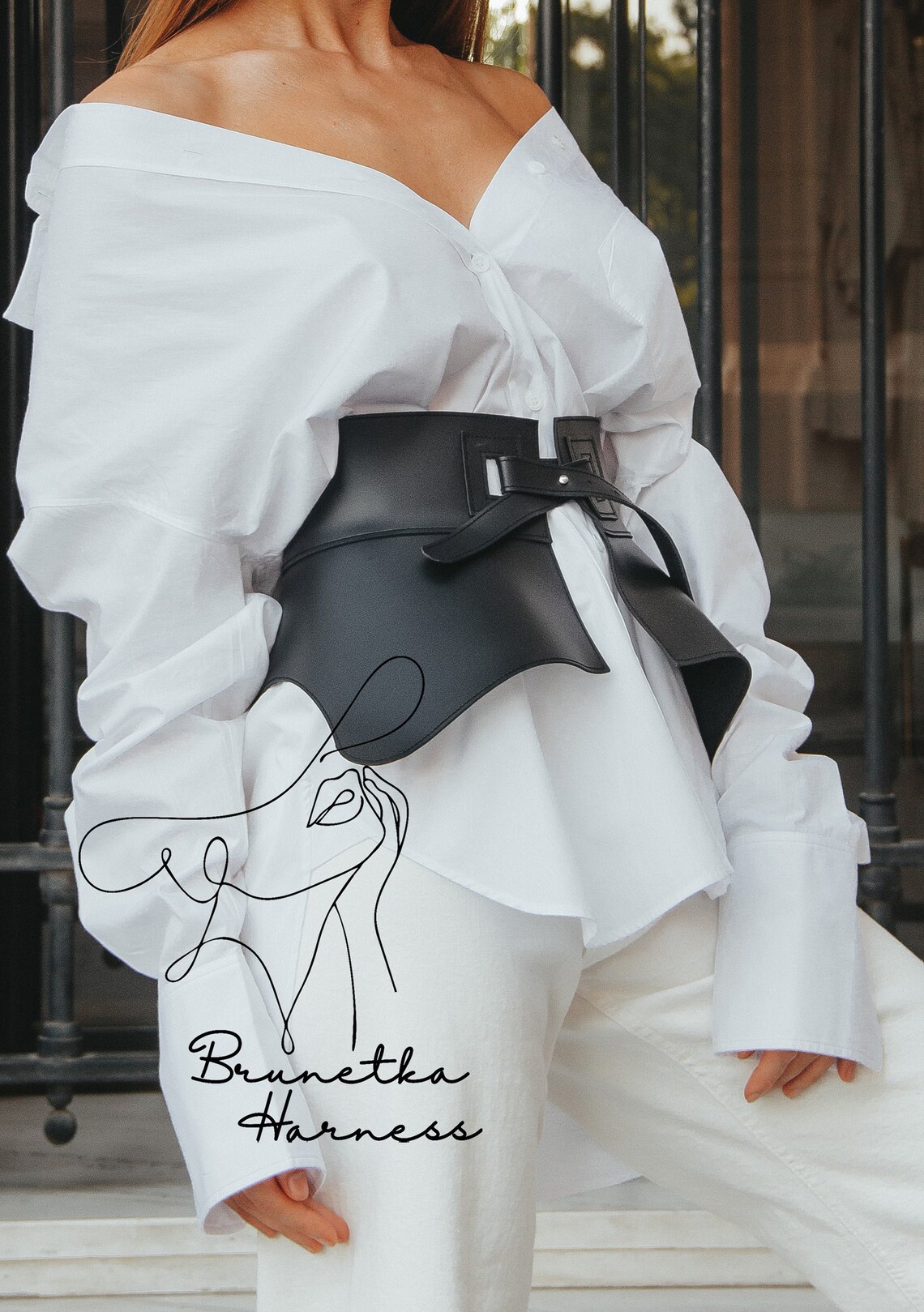 Basque Leather Beltleather Peplum Skirtleather Basquepeplum - Etsy