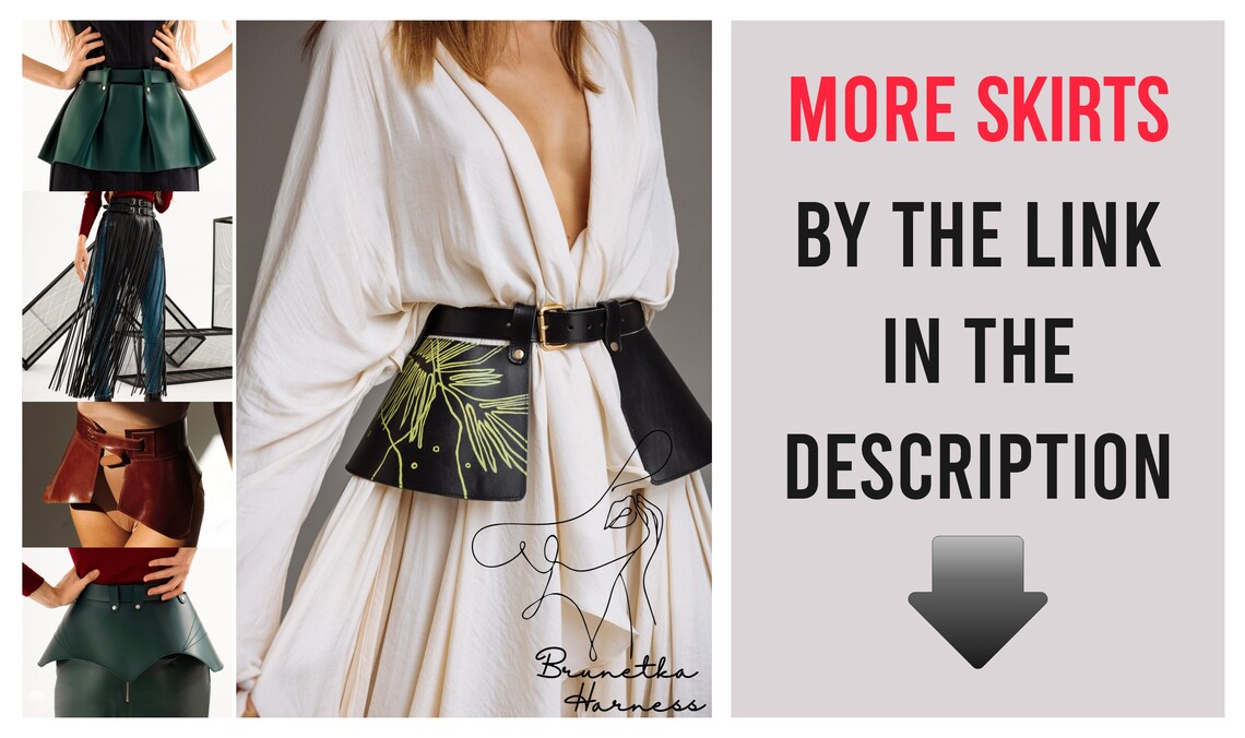 Basque Leather Beltleather Peplum Skirtleather Basquepeplum - Etsy