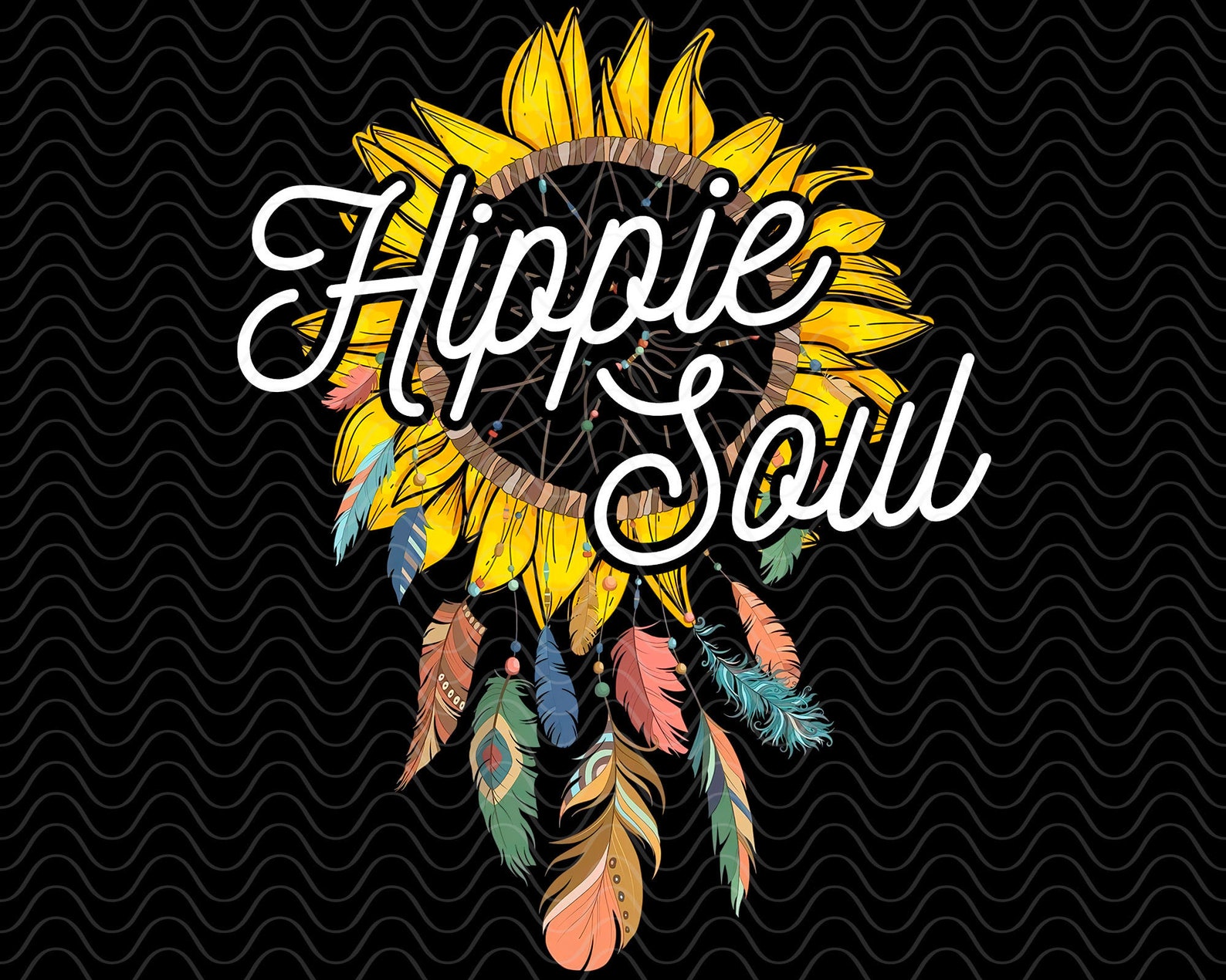 Hipple Soul Png Sunflower Hippie Png Dreamcatcher Flower Etsy