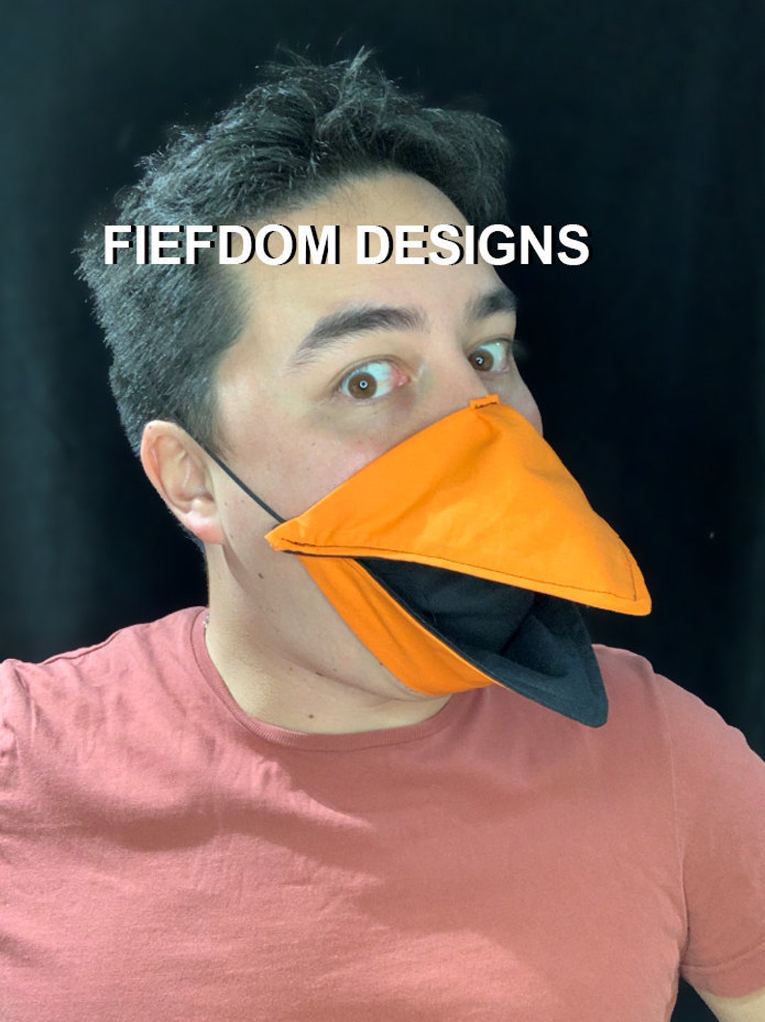 TALKING BIRD MASK Orange, Hand Made Bird Mask That Talks When You Move ...