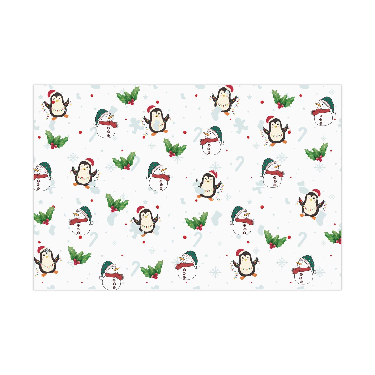 Penguin Christmas Wrapping Paper - Etsy