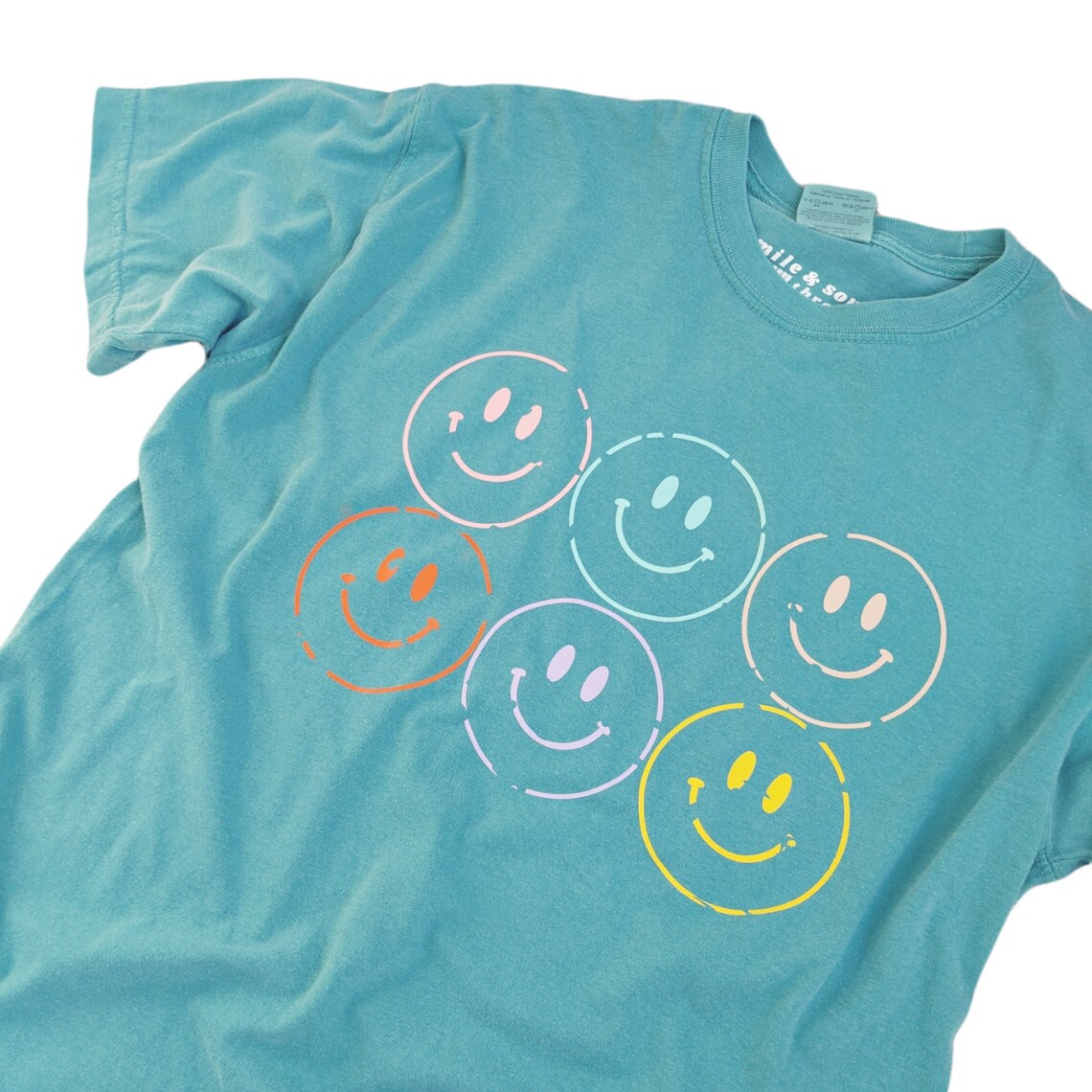 Smiling Face Vintage Shirts Women Happy Face Tshirt Smile Tee - Etsy