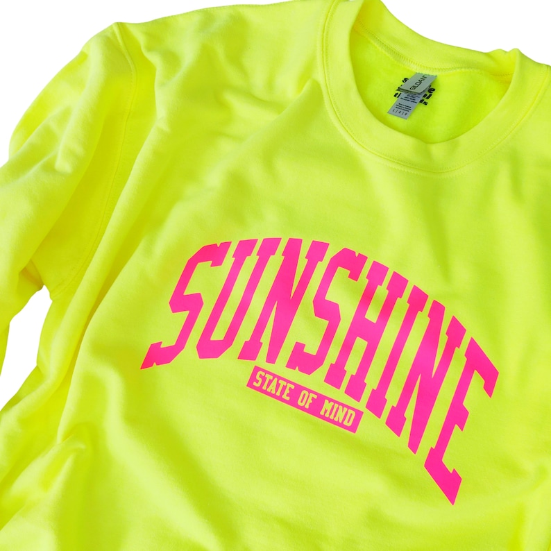 Neon Sunshine State of Mind Sweatshirt Oversized Summer Trendy ...