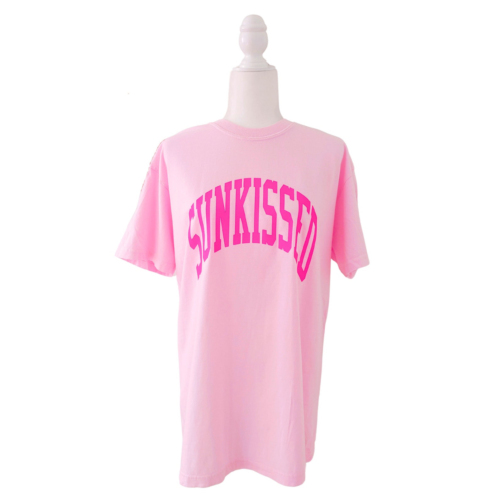 Neon Pink Sunkissed Shirt Summer Tees Oversized Tshirt Preppy Shirts ...
