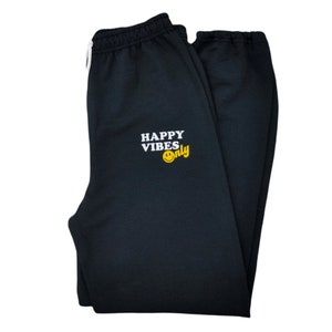 Smile Checkerboard Sweatsuit Preppy Crewneck Joggers Cozy Set Happy ...