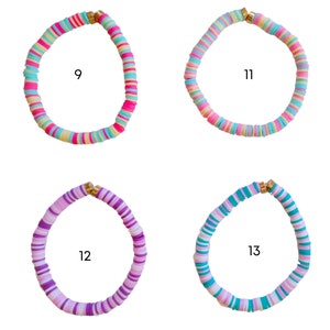 Colorful Preppy Bracelets Heishi Bracelet Summer Bracelets Gifts for Her Bright Clay Bracelets ...