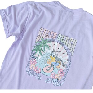 Salty Beach Shirt Oversized Summer Surf Tshirt Preppy Shirts Beachy ...