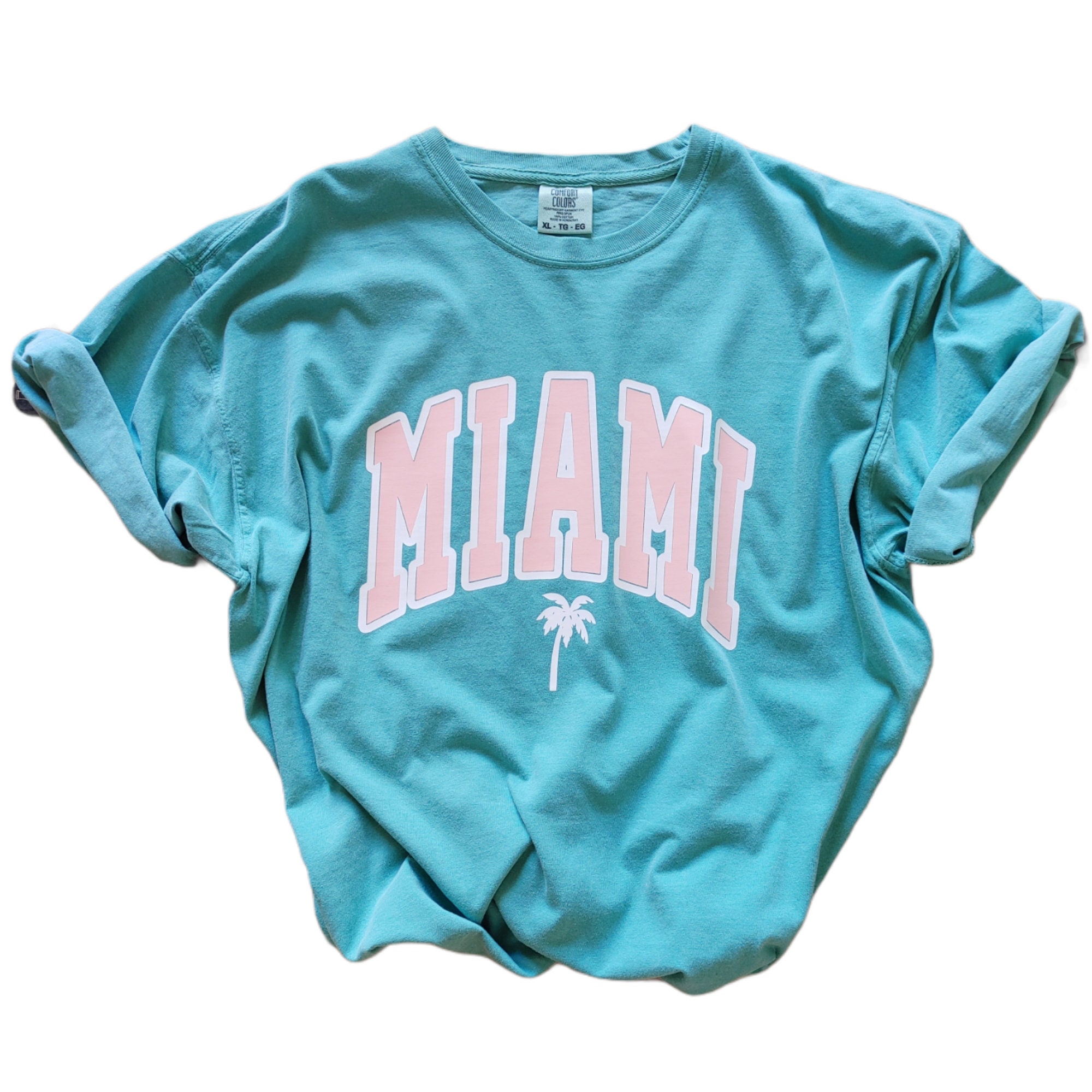 Miami Tshirt Florida Palm Tee Summer Island Beach Shirt | Etsy