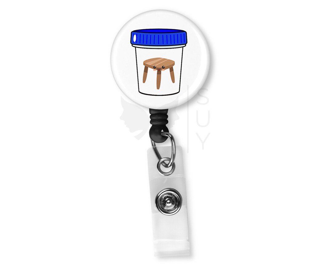 Stool Sample | Funny Badge Reel, Medical Humor, Funny Lab Badge, Nurse ...