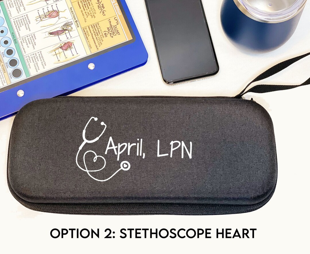 Custom Stethoscope Case for Littman Stethoscope Case | Black Hard ...