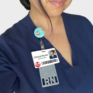 Nurse Badge Card With Acrylic Glitter, RN Gift for Registered Nurse ...