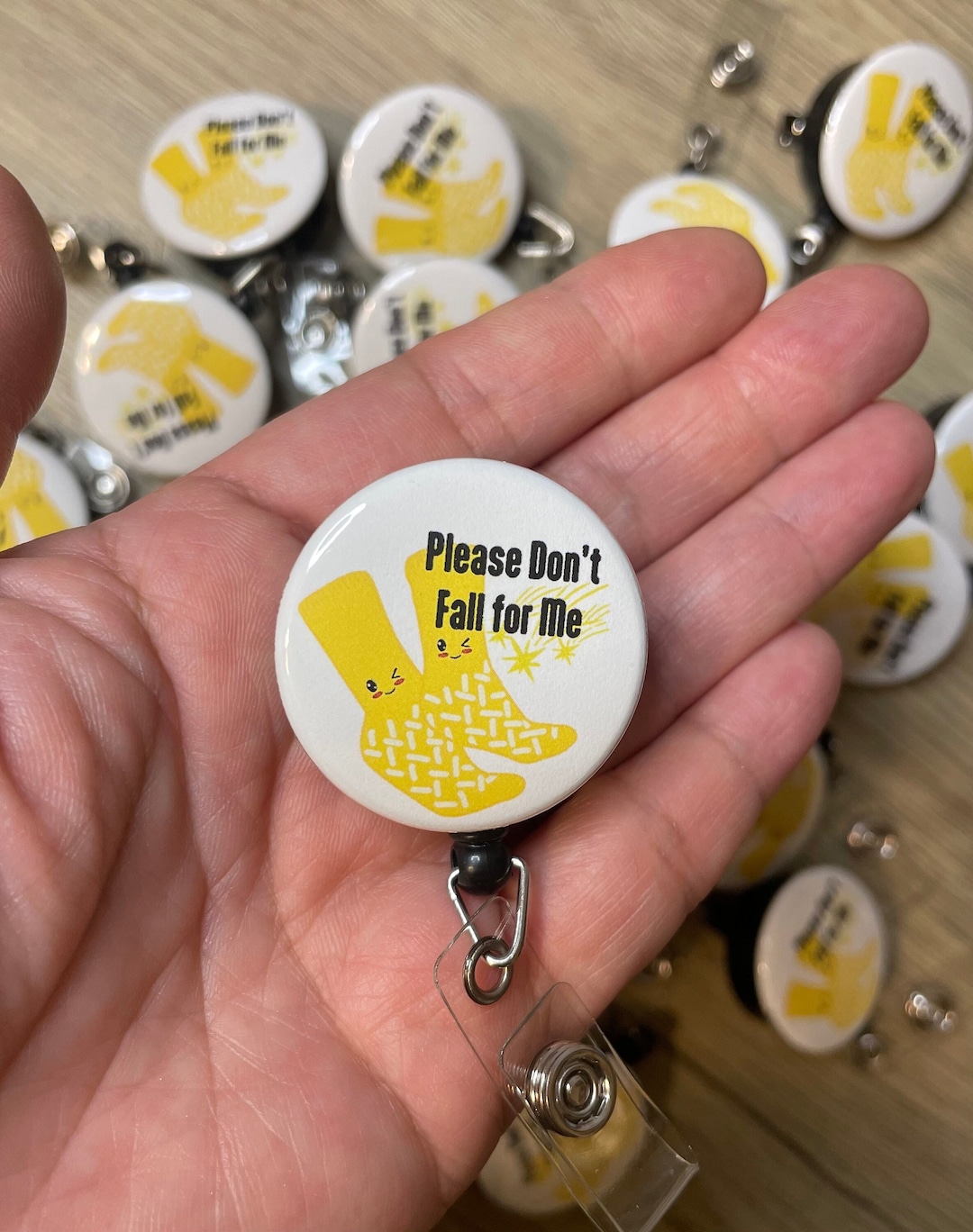 Don't Fall for Me | Fall Prevention With Yellow Grippy Socks, Non-skid ...