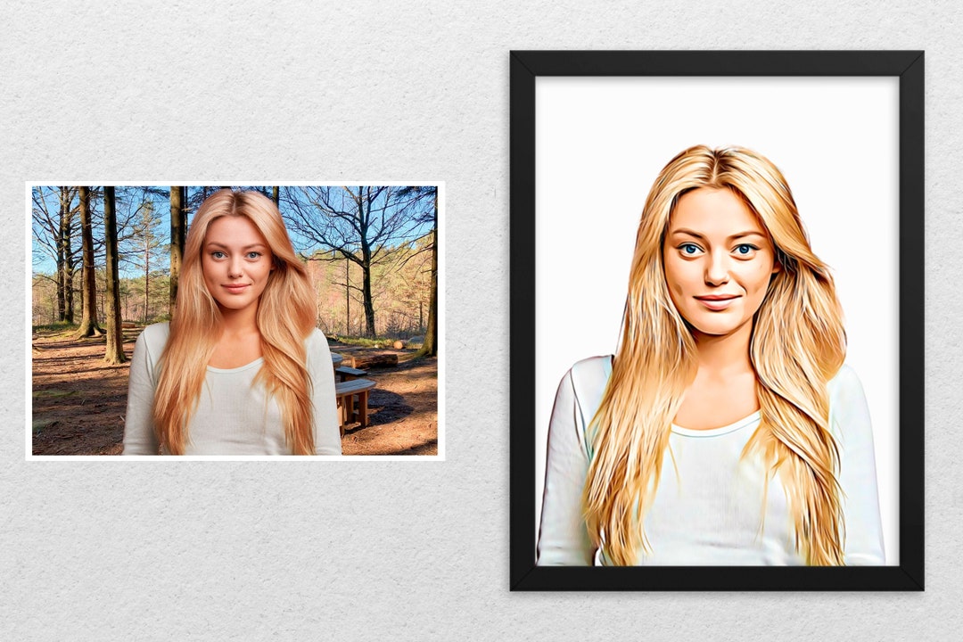 Custom Cartoon Portrait, Custom Portrait, Portrait From Photo ...