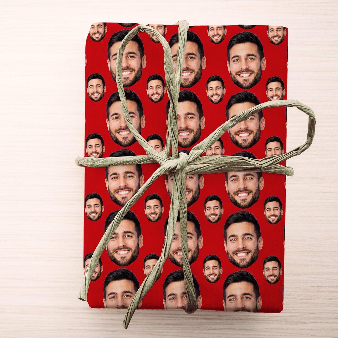 Custom Wrapping Paper With Face Photo, Gift Box Decorative Wrap Roll - Etsy