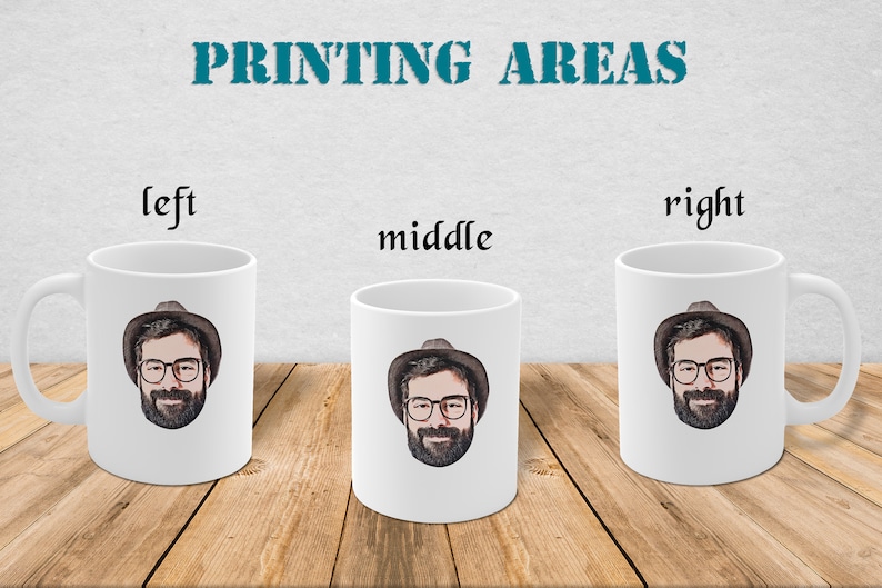 Custom Face Photo Mug: Personalized Ceramic Coffee Cup, Birthday Gift ...