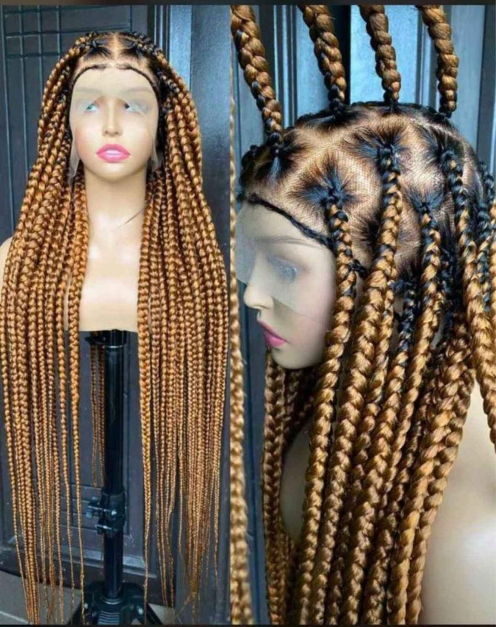 Jumbo knotless box braids with curls - sherybrick