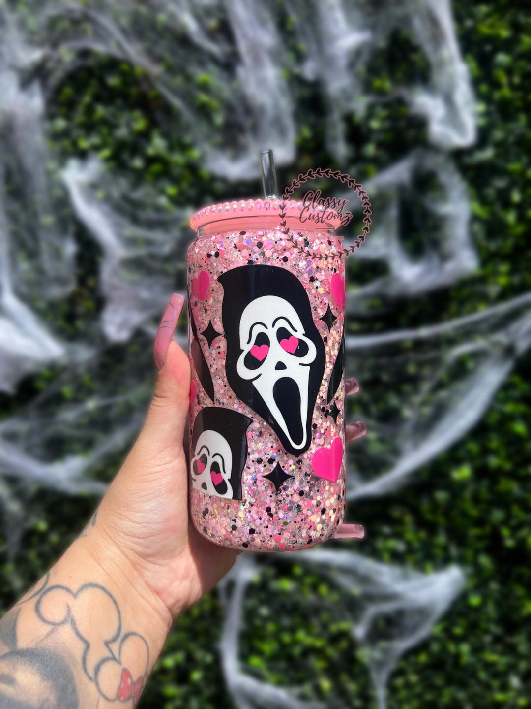Ghost Spooky Suspended Glass 12oz | Halloween Mouse & Friends Glass Cup ...