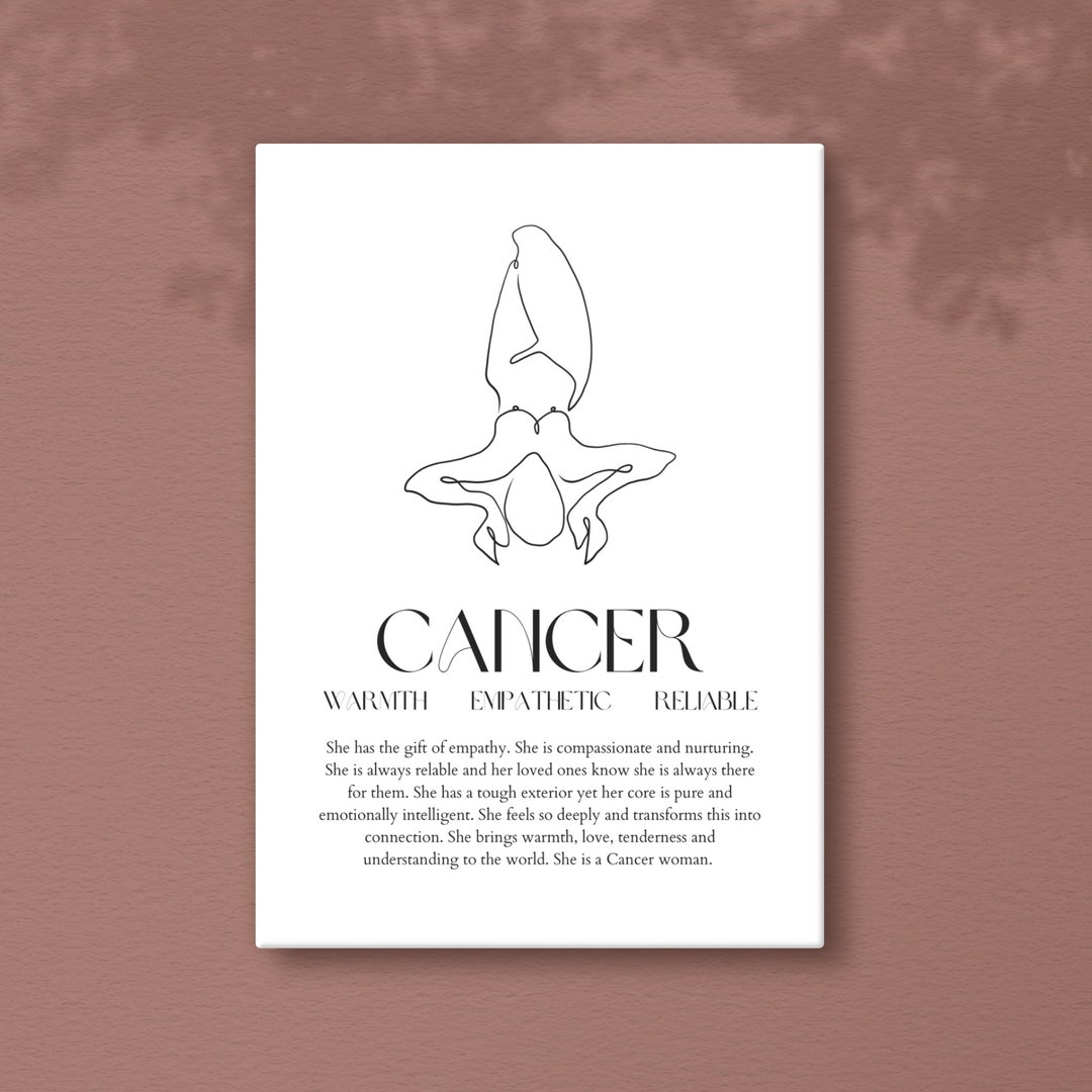 Cancer Astrology Print, SVG Instant Download, Astrology Print, Female ...