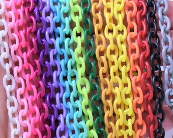 Sewing & Fiber Craft Supplies & Tools colourful plastic chain,Oval ...