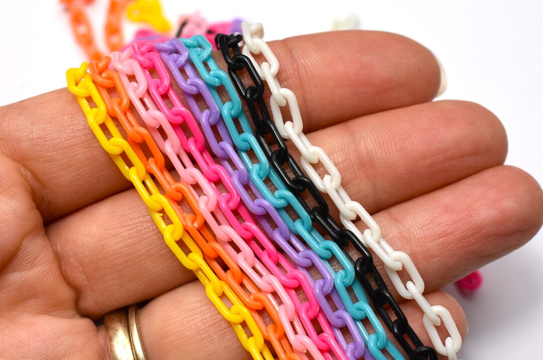 Delicate Plastic Chains in a Choice of Colour - Etsy