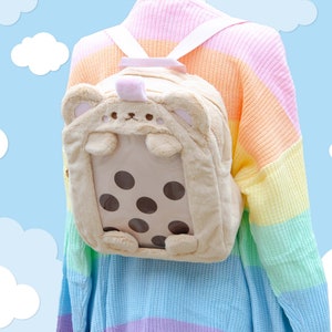 Kuma Tea Milk Tea Boba Tea Backpack, Kawaii Bag, Cute Backpack, Women ...