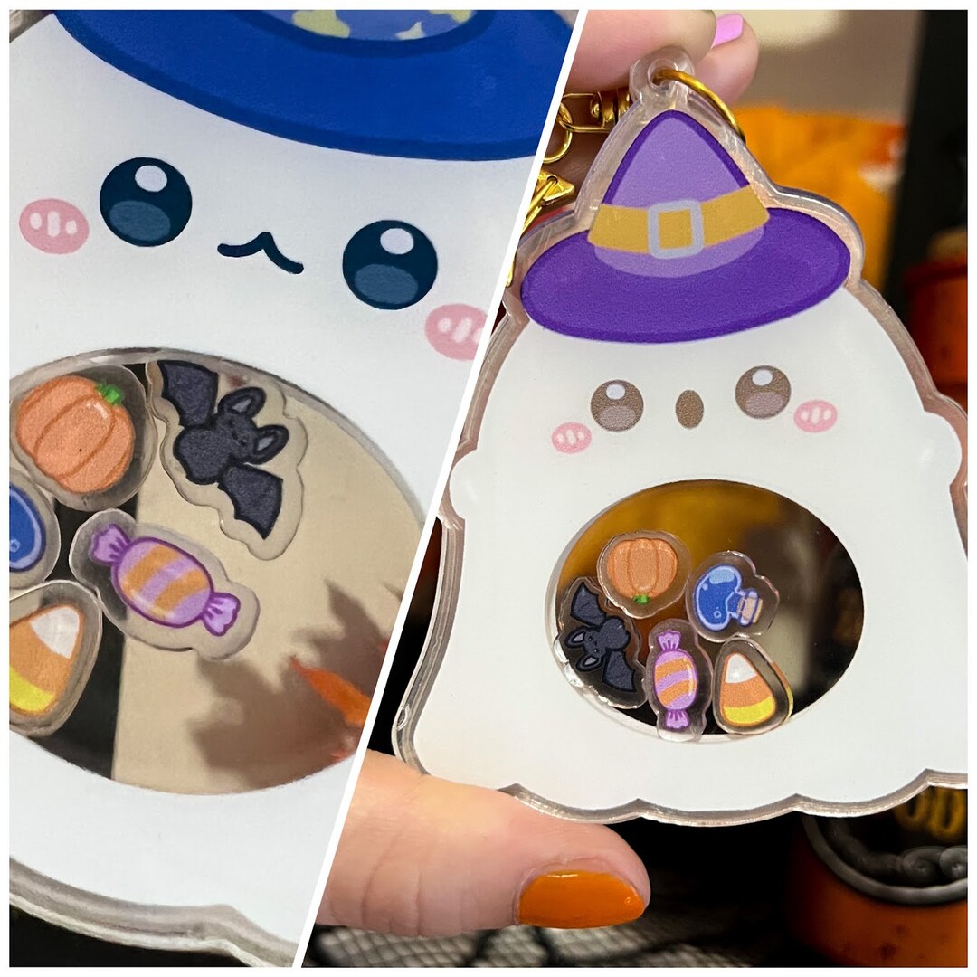 Ghost Keychain, Halloween Keychain, Spooky Keychain, Halloween Gift ...