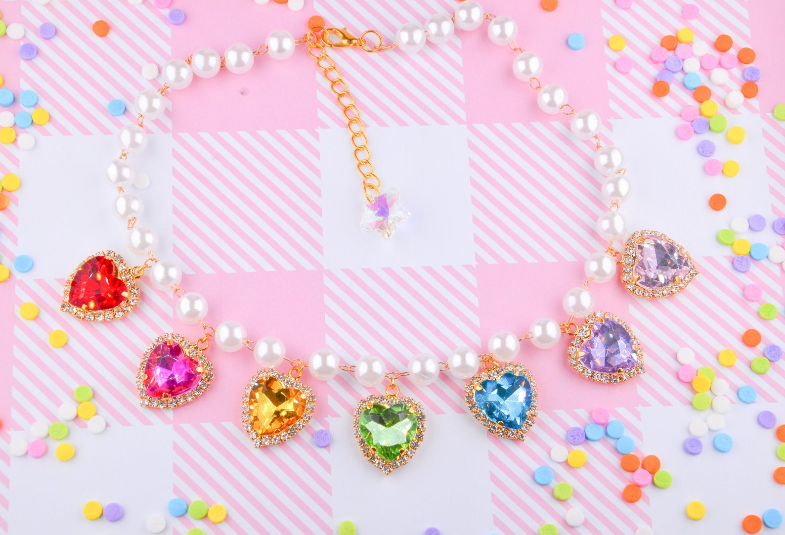 Rainbow Crystal Heart Rainbow Heart Charm LGBTQ Pride - Etsy