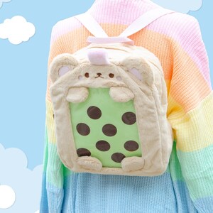 Kuma Tea Milk Tea Boba Tea Backpack, Kawaii Bag, Cute Backpack, Women ...