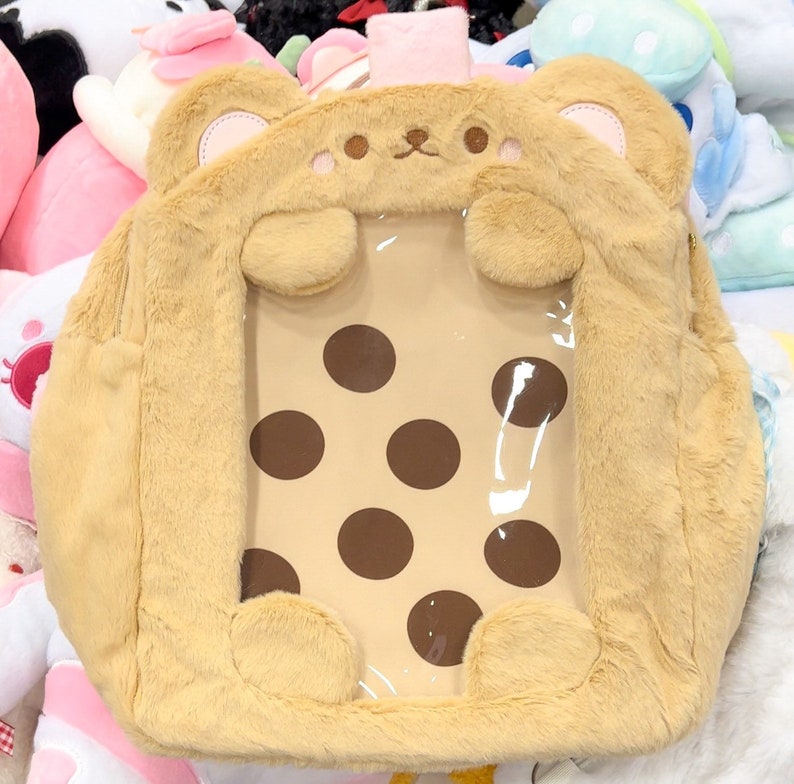 Kuma Tea Milk Tea Boba Tea Backpack Kawaii Bag Cute | Etsy